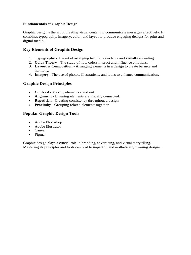 Fundamentals of Graphic Design | PDF