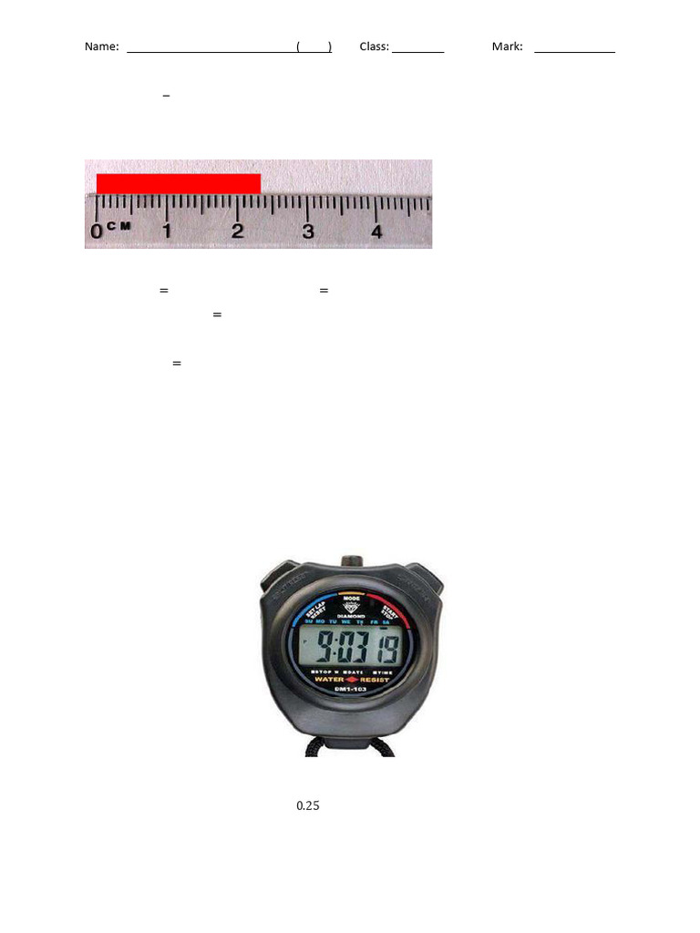 Tutorial 201a - Measuring Length and Time | PDF | Mental Chronometry