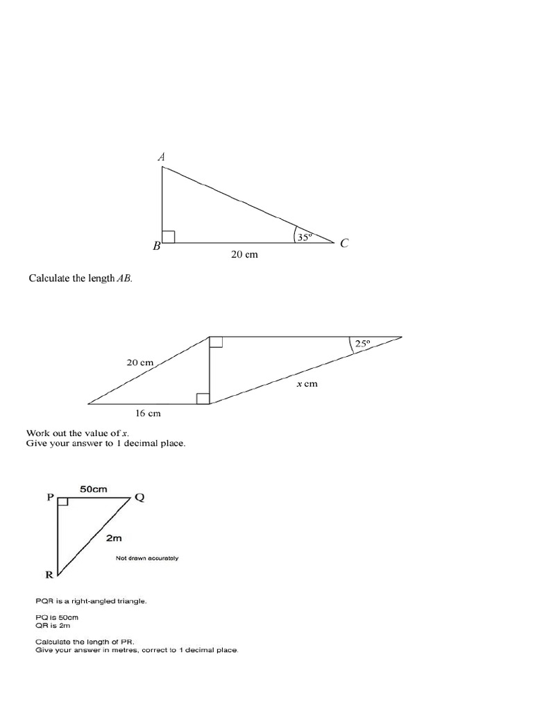 Myp 3 End Year Prep Trigonometry | PDF