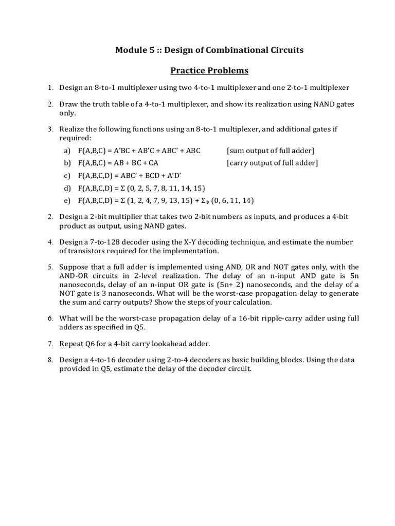 M5 PracticeProblems | PDF