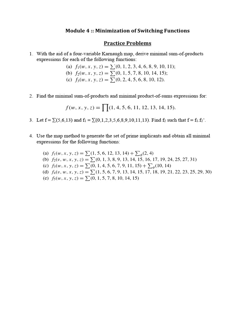 M4-PracticeProblems | PDF | Function (Mathematics) | Mathematical Analysis
