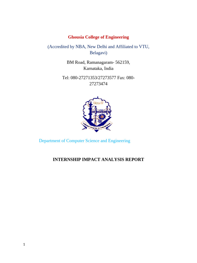 Internship Analysis Report1 | PDF | Business | Evaluation