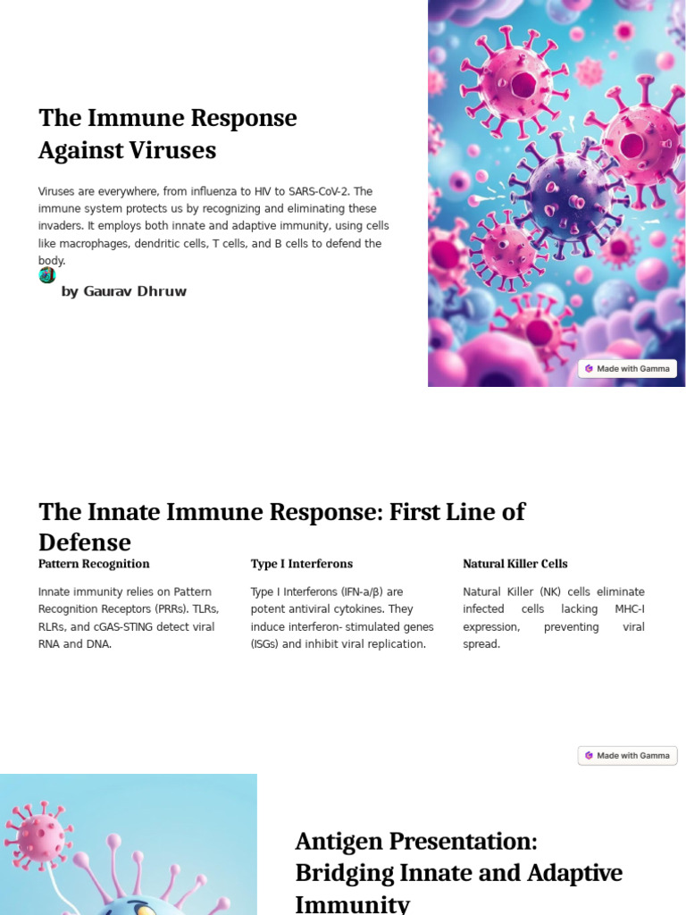 The Immune Response Against Viruses | PDF | Immune System | Cytotoxic T ...