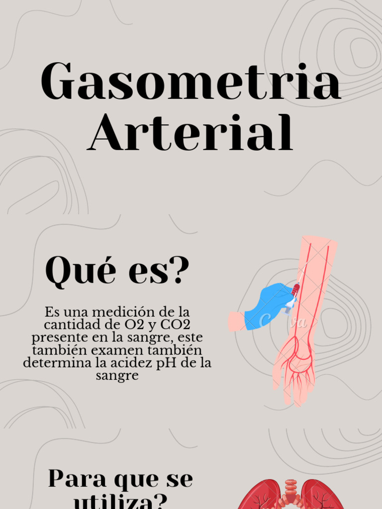 Gasometría Arterial: Parámetros y Uso | PDF