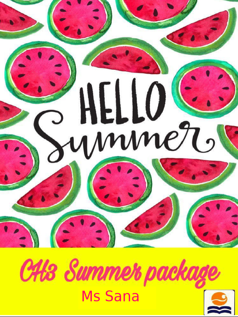 A Package For Summer Holidaysincluding Questions A Worksheet Templates ...