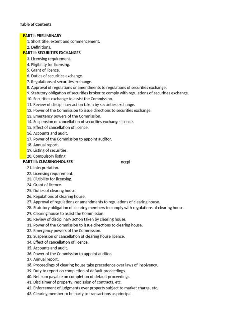 Securities Act 2015 TOC | PDF | License | Securities (Finance)