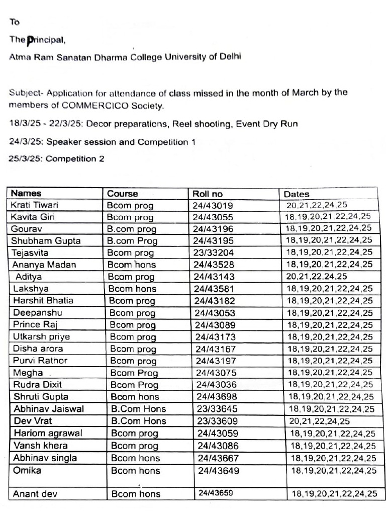 March Attendance-3 | PDF