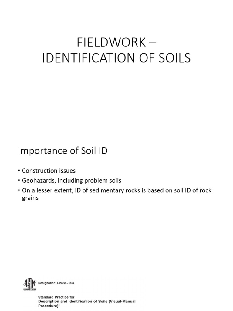 Soil Identification Techniques Guide | PDF | Sand | Silt
