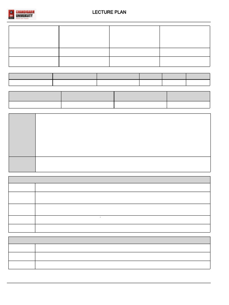 LecturePlan CS217 20CST-434 | PDF | Pl/Sql | Engineering