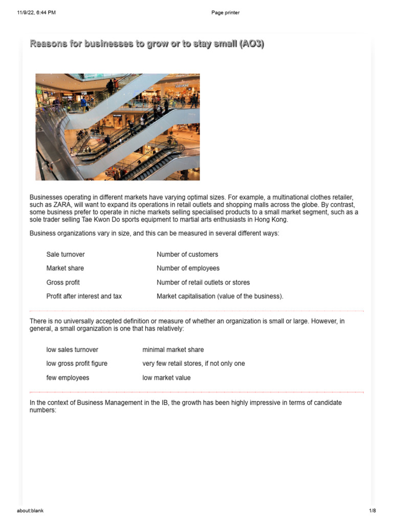 1.5 Reasons To Stay Small Inthinking | PDF | Economies Of Scale ...