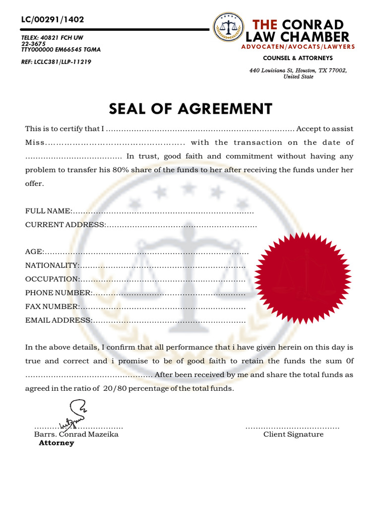 Seal of Agreement | PDF