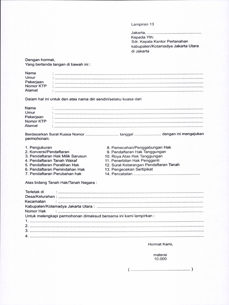 Formulir Ahli Waris | PDF