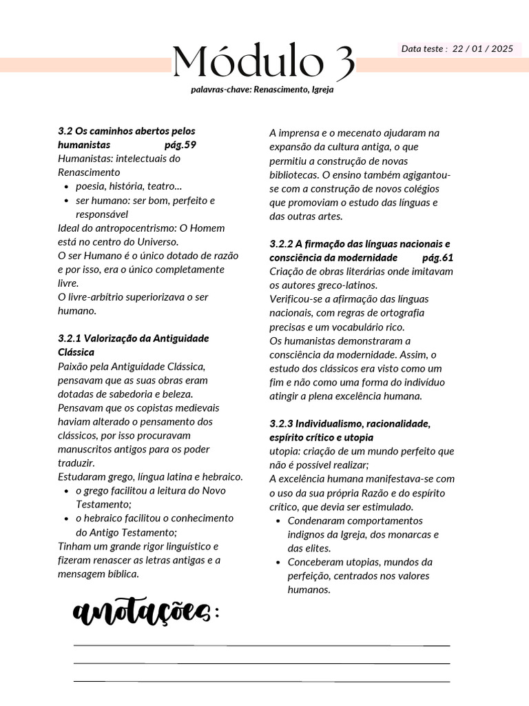 Módulo 3 Resumos História A (3.2-4.2) | PDF | Contrarreforma | Martinho Lutero