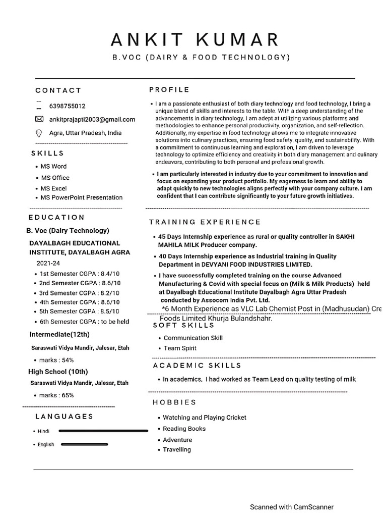 Ankit Kumar Resume | PDF