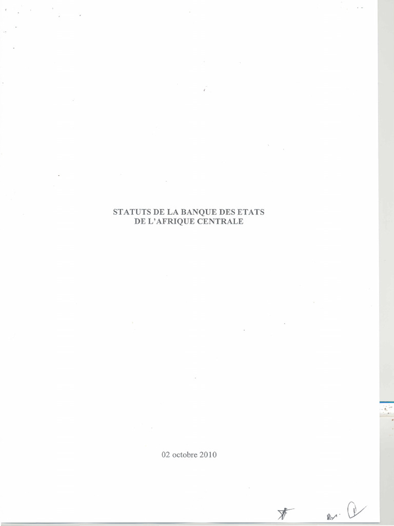 Statuts BEAC | PDF