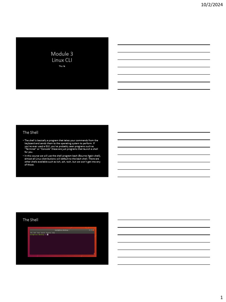 Module 3 - Linux Cli - LFCP | PDF | Directory (Computing) | Command Line Interface