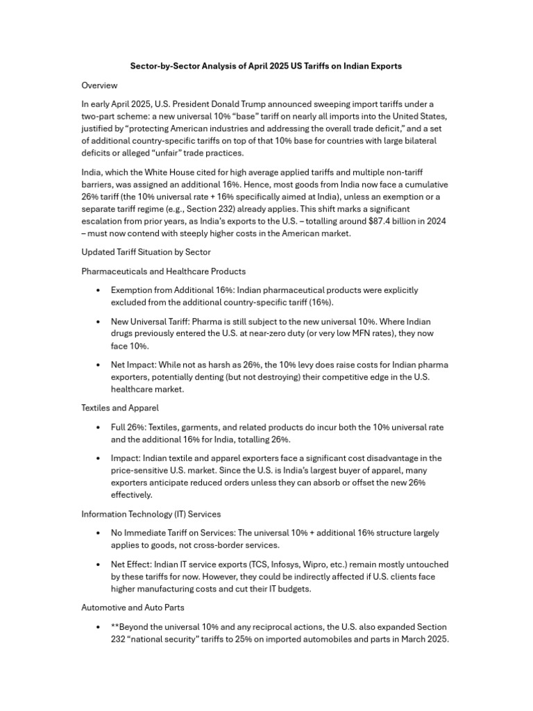 Tariff analysis | PDF | Government Budget Balance | Trade
