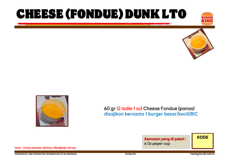 PB Cheese (Fondue) Dunk Lto | PDF