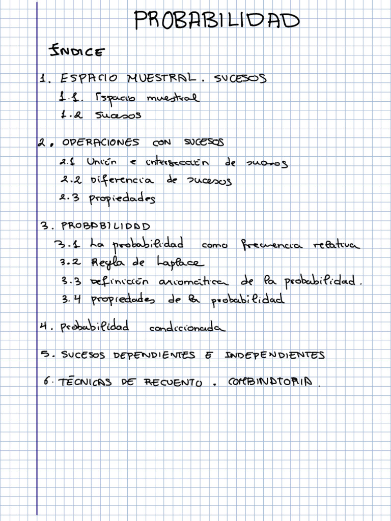 Fundamentos de Probabilidad y Sucesos | PDF | Probabilidad | Matemáticas