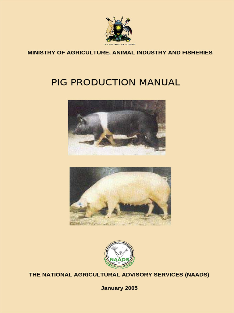 Pig Production Manual for Farmers | PDF | Pig | Meat