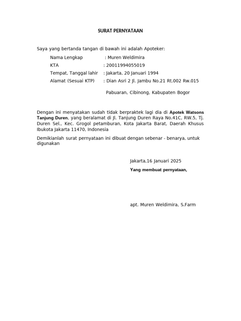 pernyataan fasyankes | PDF