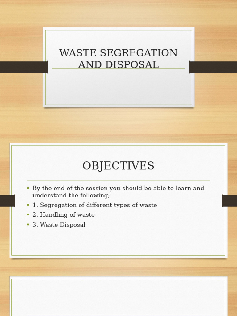 Waste Segregation and Disposal Guide | PDF | Waste | Waste Management