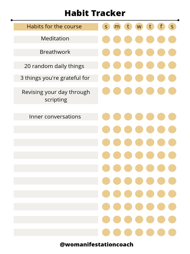 Modern Minimal Habit Tracker | PDF