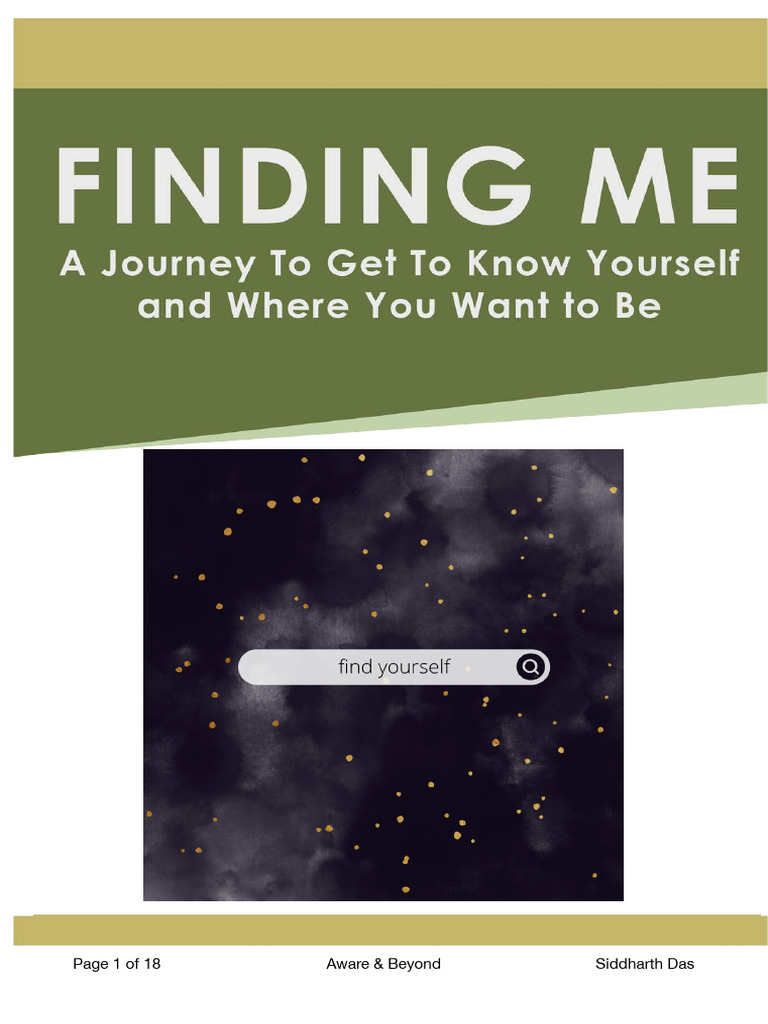 Finding Me - Self Reflection | PDF | Feeling | Behavioural Sciences