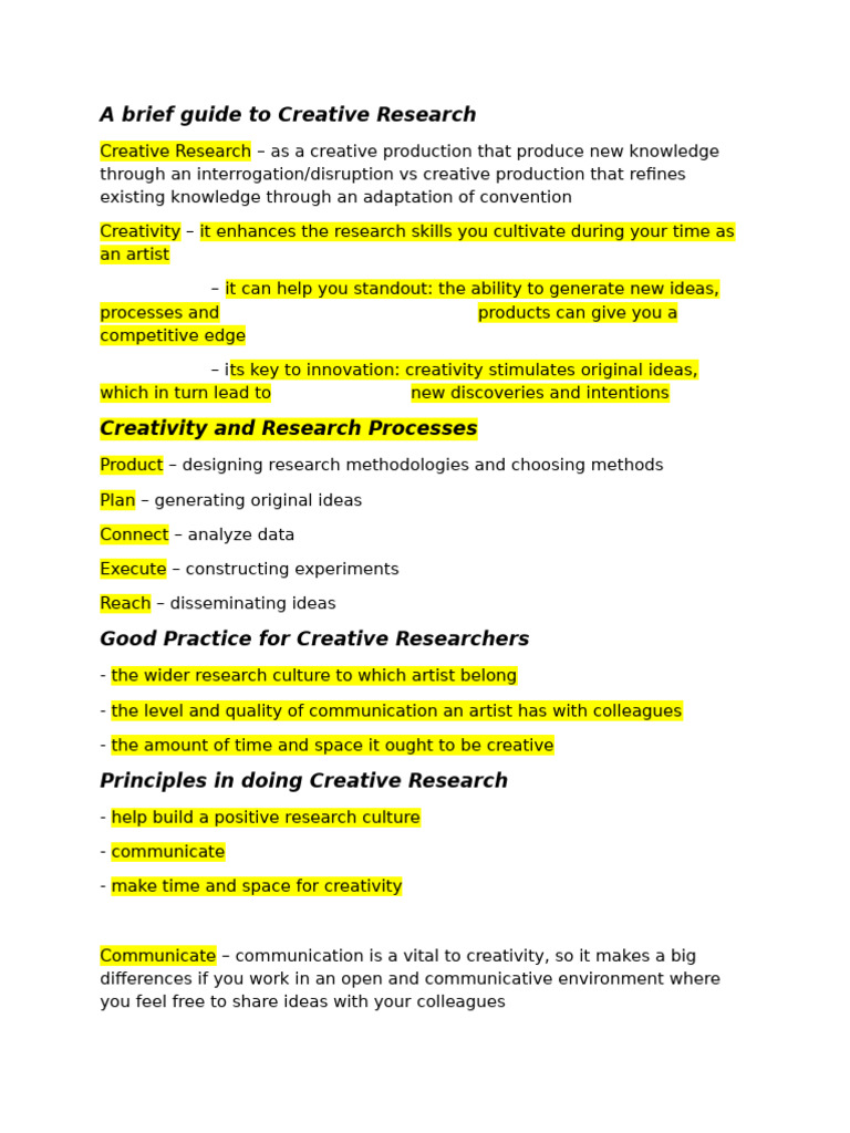 Creative Research (Midterm Reviewer) | PDF | Abstract (Summary ...
