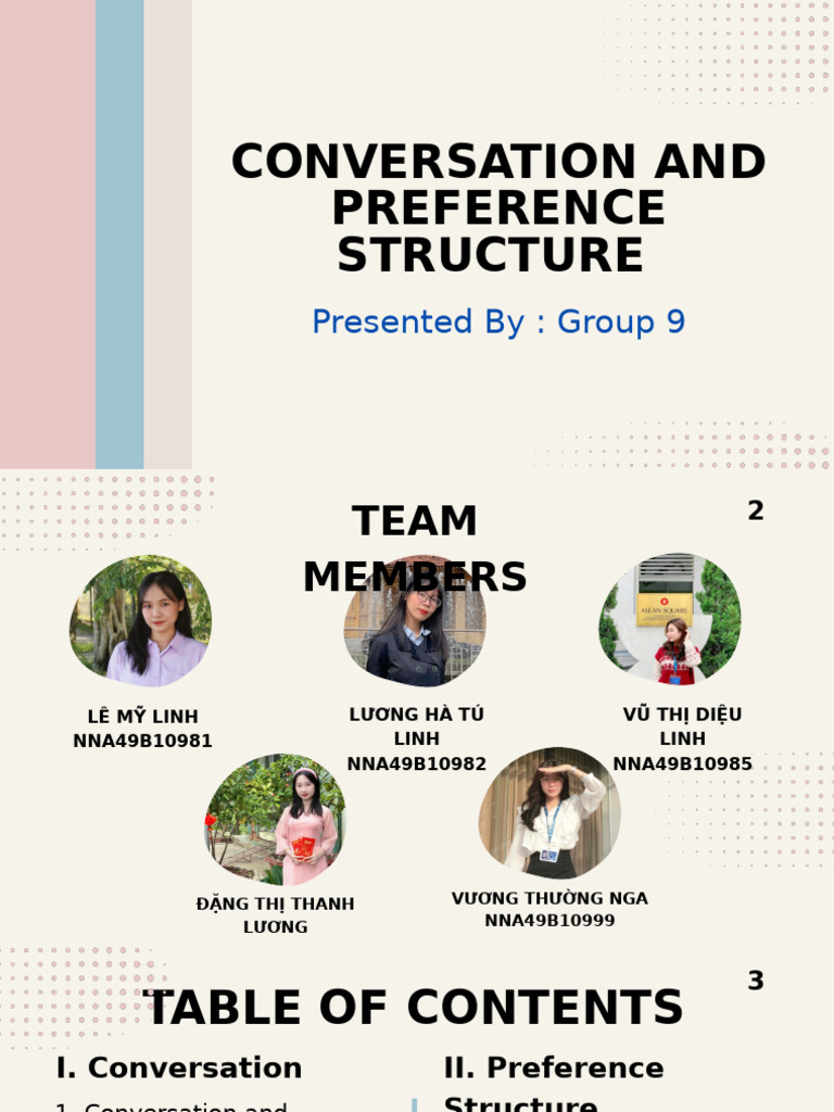 Group 9 - Conversation & Preference Structure | PDF