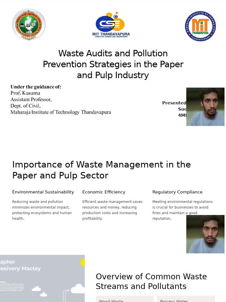 Waste Audits and Pollution Prevention Strategies in The Paper and Pulp ...