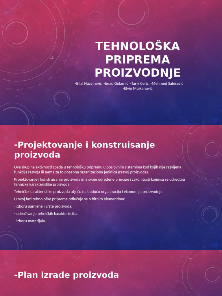 Tehnološka Priprema Proizvodnje | PDF