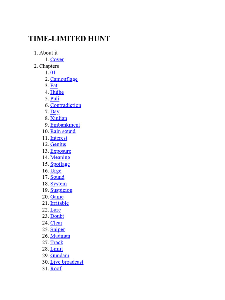 Time Limited Hunt | PDF