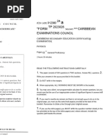 CSEC Physics June 2021 P2 | PDF