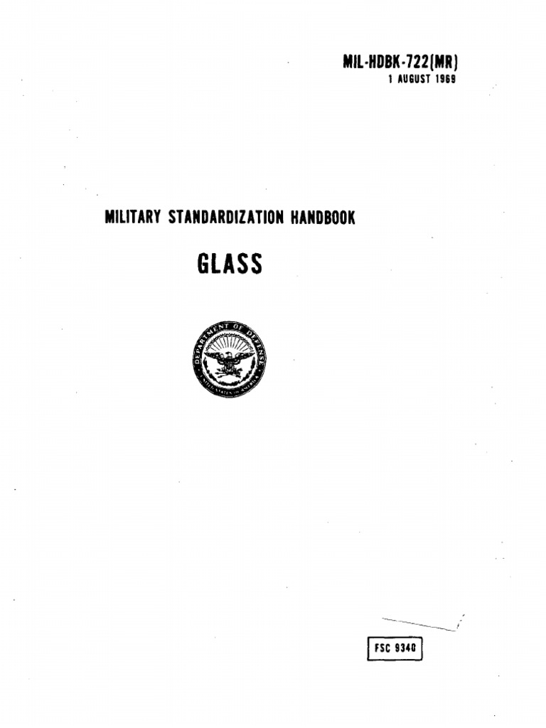 Military Handbook on Glass Products | PDF