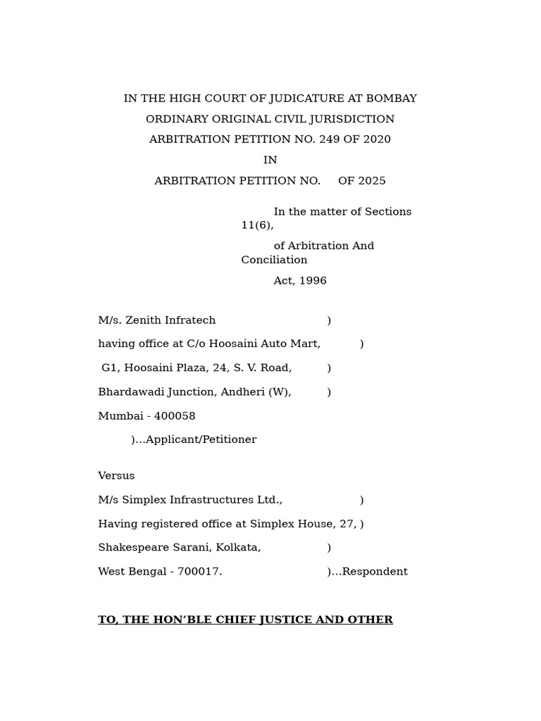 Appointment of Arbitrator | PDF | Arbitration | Justice