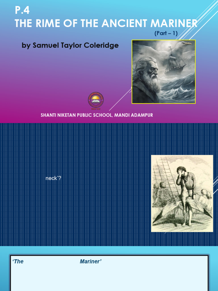 P4(A) The Rime of Ancient Mariner (Part - 1) | PDF