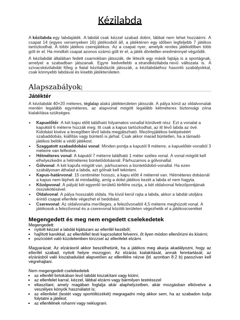 Kézilabda | PDF