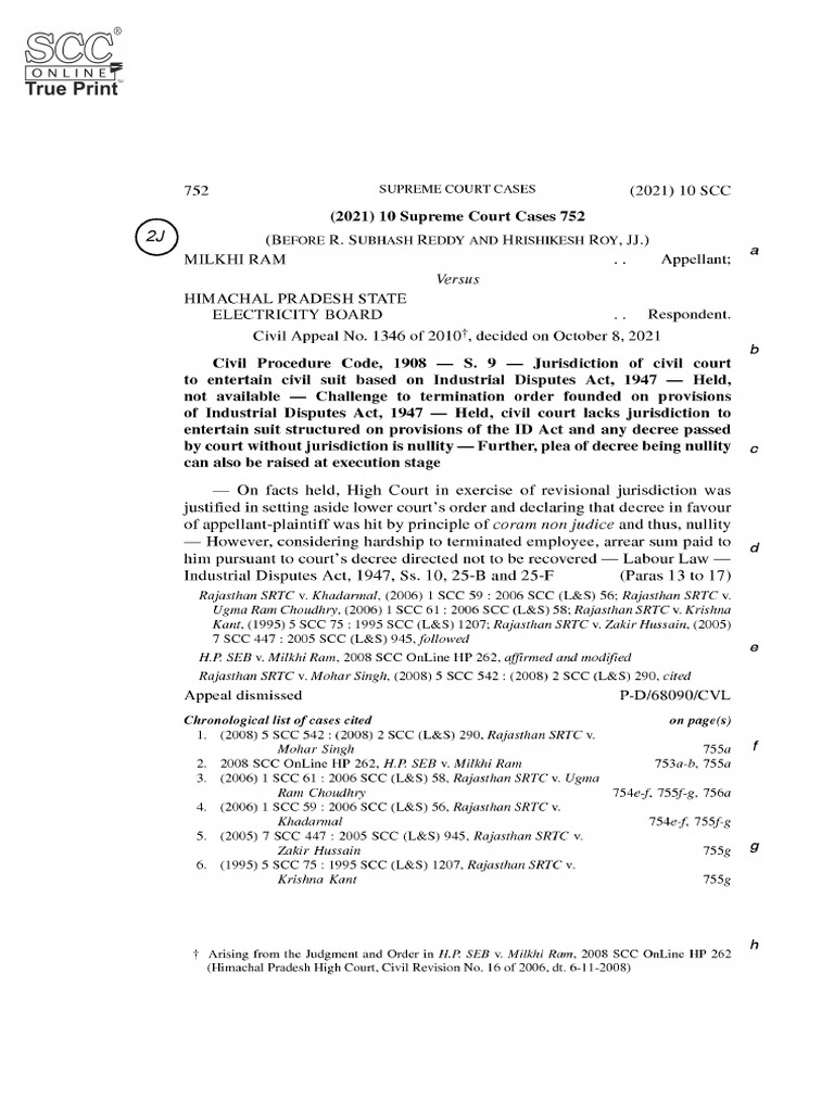 TP 2021 10 SCC 752 756 Advashwinraj Gmailcom 20250228 135251 1 5 | PDF ...