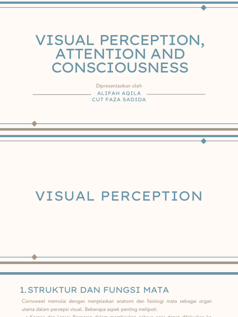KLP 3 - Visual Perception, Attention and Conscinous | PDF