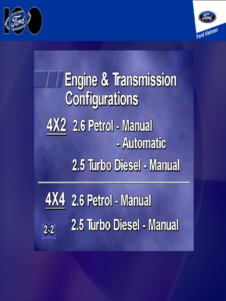 Ford Ranger WL-WLT Engine Intro | PDF | Fuel Injection | Engines