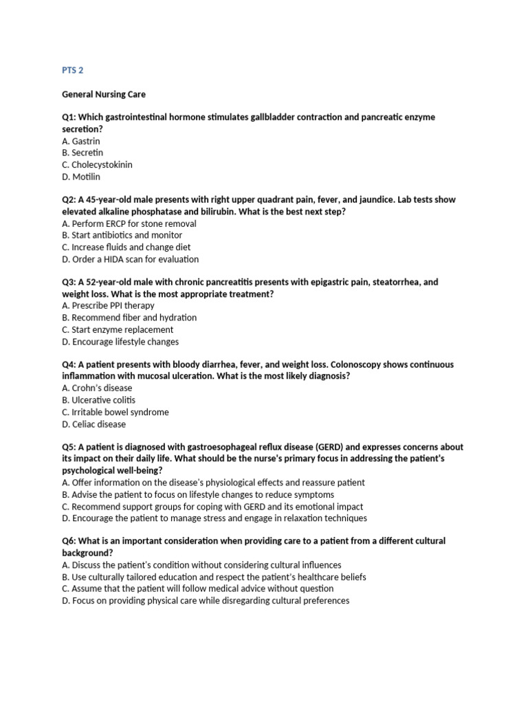CGRN PTS 2 Final | PDF | Gastroesophageal Reflux Disease | Colonoscopy