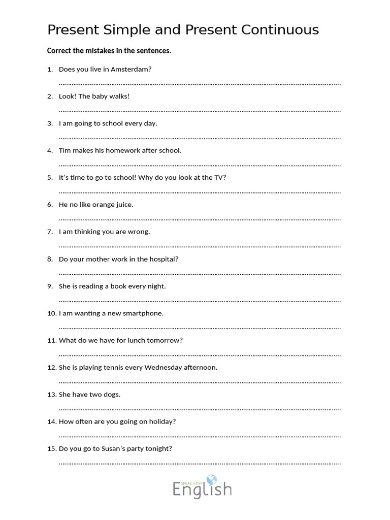 Present Simplecontinuous Error Correction | PDF