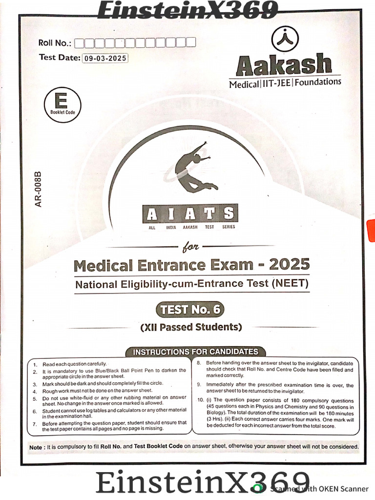 AIATS-06 RM [Code-E] 09-03-2025 (1) | PDF