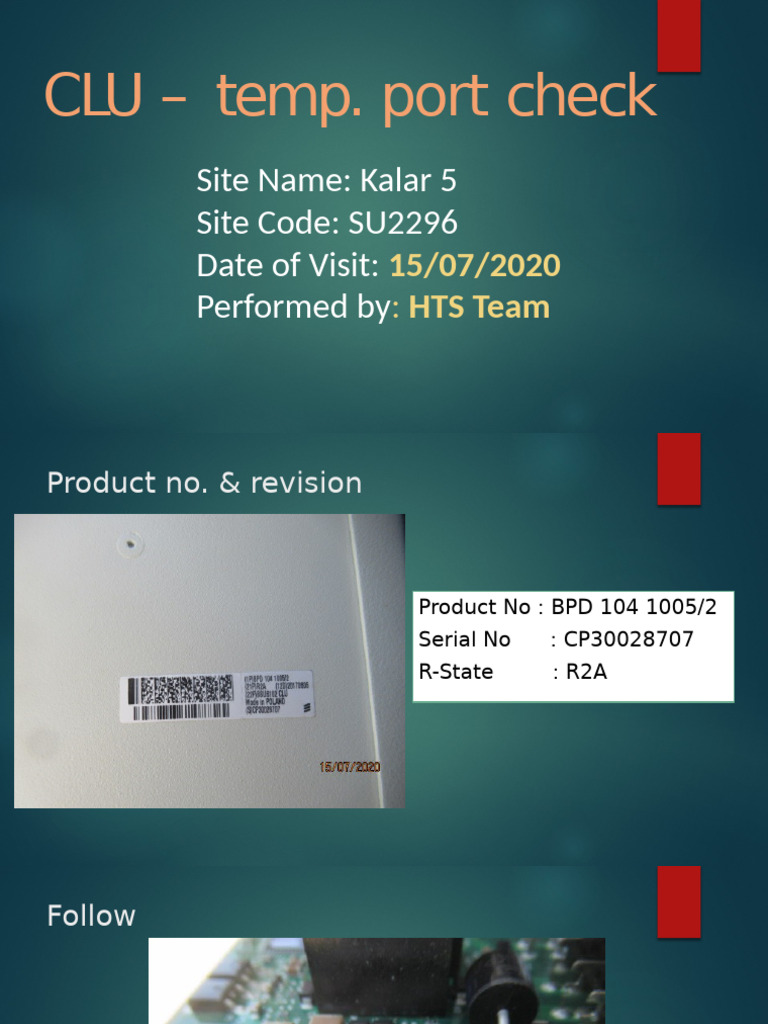 Kalar 5 CLU Port Check Report | PDF