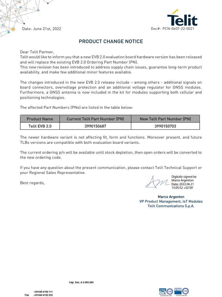 Telit PCN EVB2 New Harware Revision June 2022 | PDF | Electronics ...