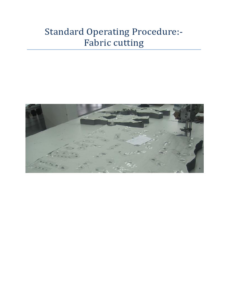 SOP Fabric Cutting | PDF | Textiles | Clothing