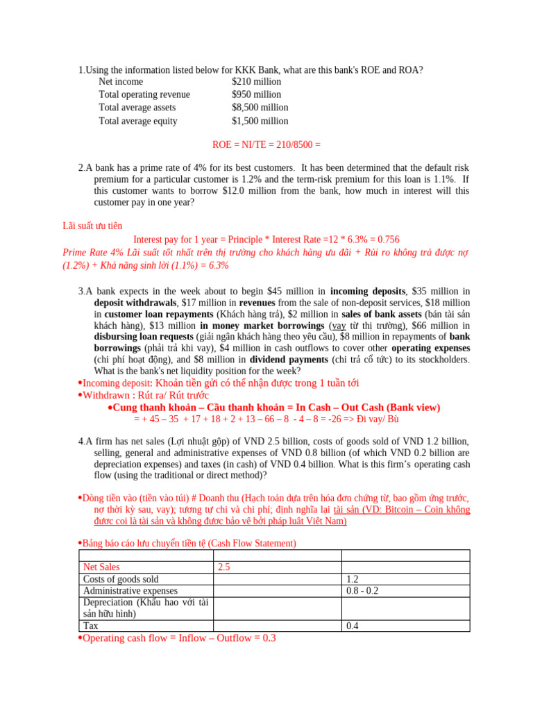 ROA and ROE Analysis for KKK Bank | PDF | Banks | Leverage (Finance)