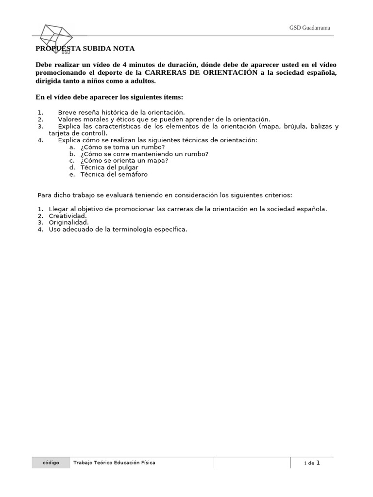 Propuesta Subida Nota 3º Eso | PDF