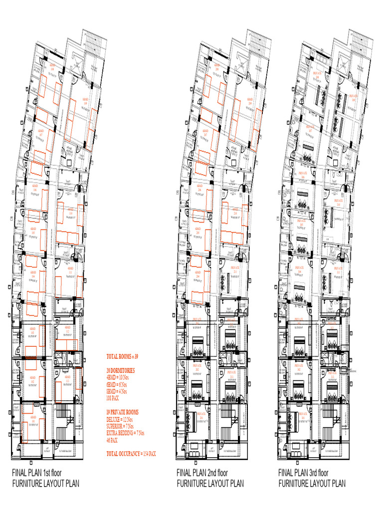 Hotel Room Layout and Capacity Plan | PDF